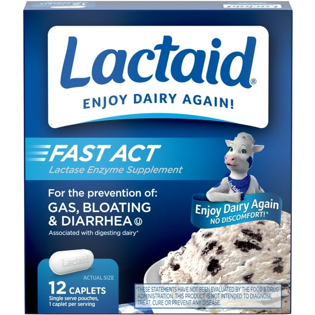 6 Pack - LACTAID Fast Act Caplets 12 Caplets - Walmart.com - Walmart.com