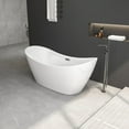 67" Freestanding Soaking Bathtub with Adjustable Leveling Feet, Modern Stand Alone Bathtubs with ...