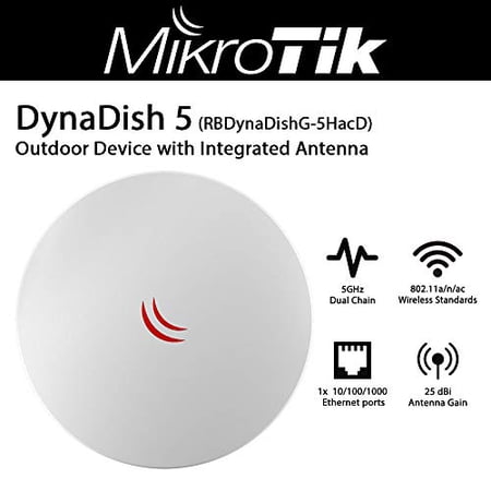 Mikrotik DynaDish 5 25dBi 5Ghz PTP Outdoor 802.11ac Integrated Antenna ...