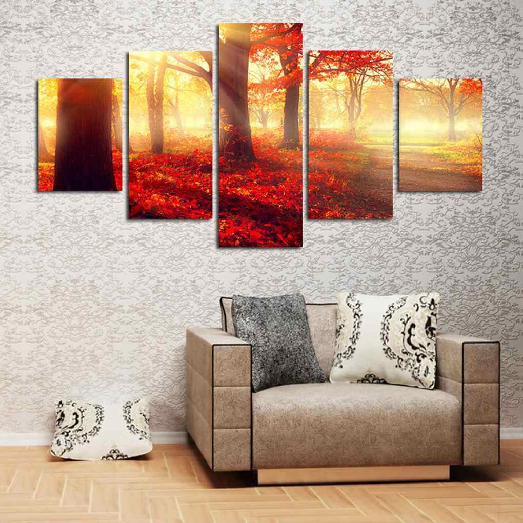 Click here for Maskred 5pcs/Set Sunset Beautiful Red Maple Landsc... prices
