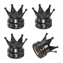 Crown Tire Valve Stem Caps, 4 Pcs Tire Valve Caps Vehicle Car Tire Air ...