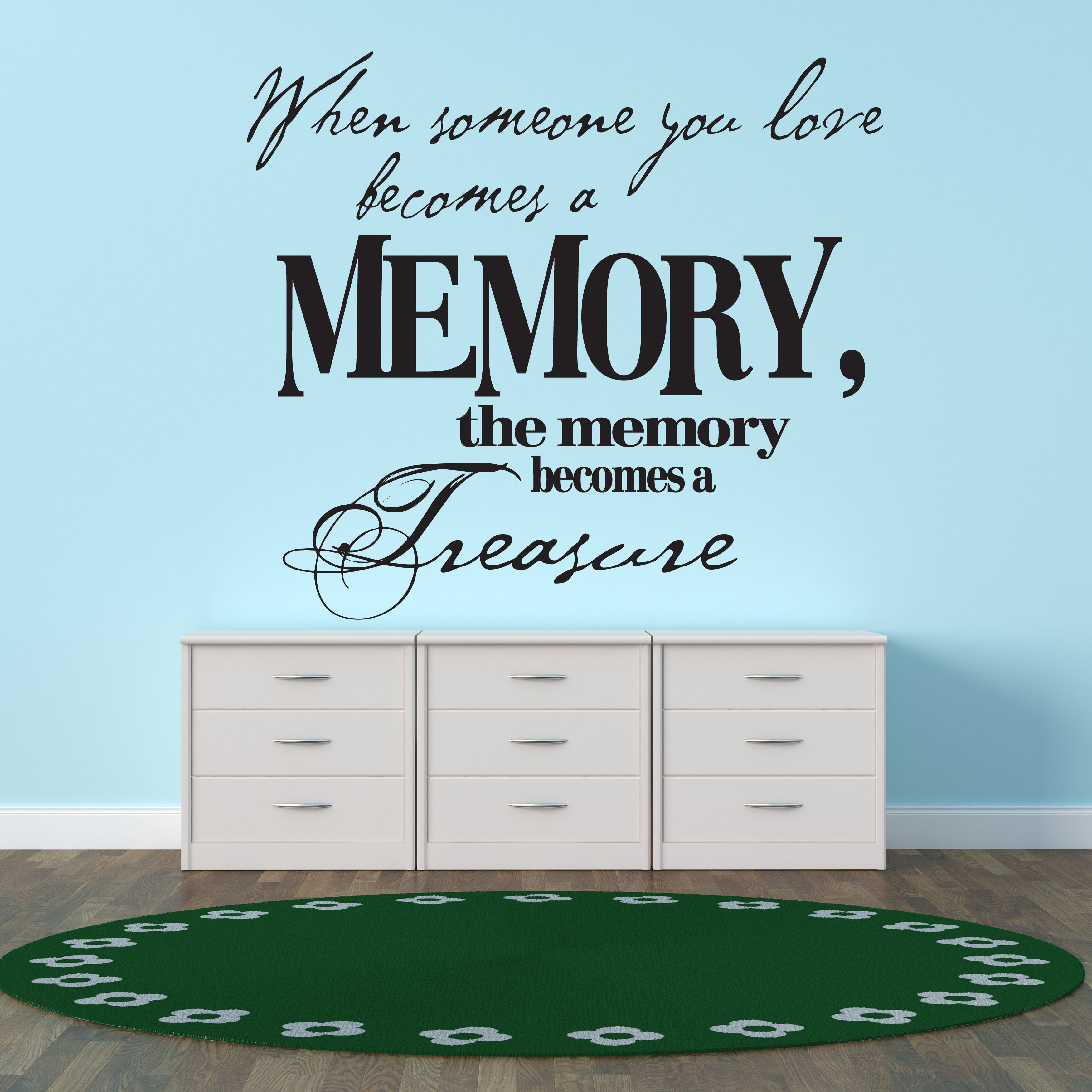 Quotes & Sayings Wall Decals for Children Bedroom - The Memory Becomes ...