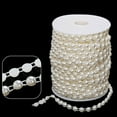 25M Artificial Pearls Beads String for Wedding Decoration White ABS ...