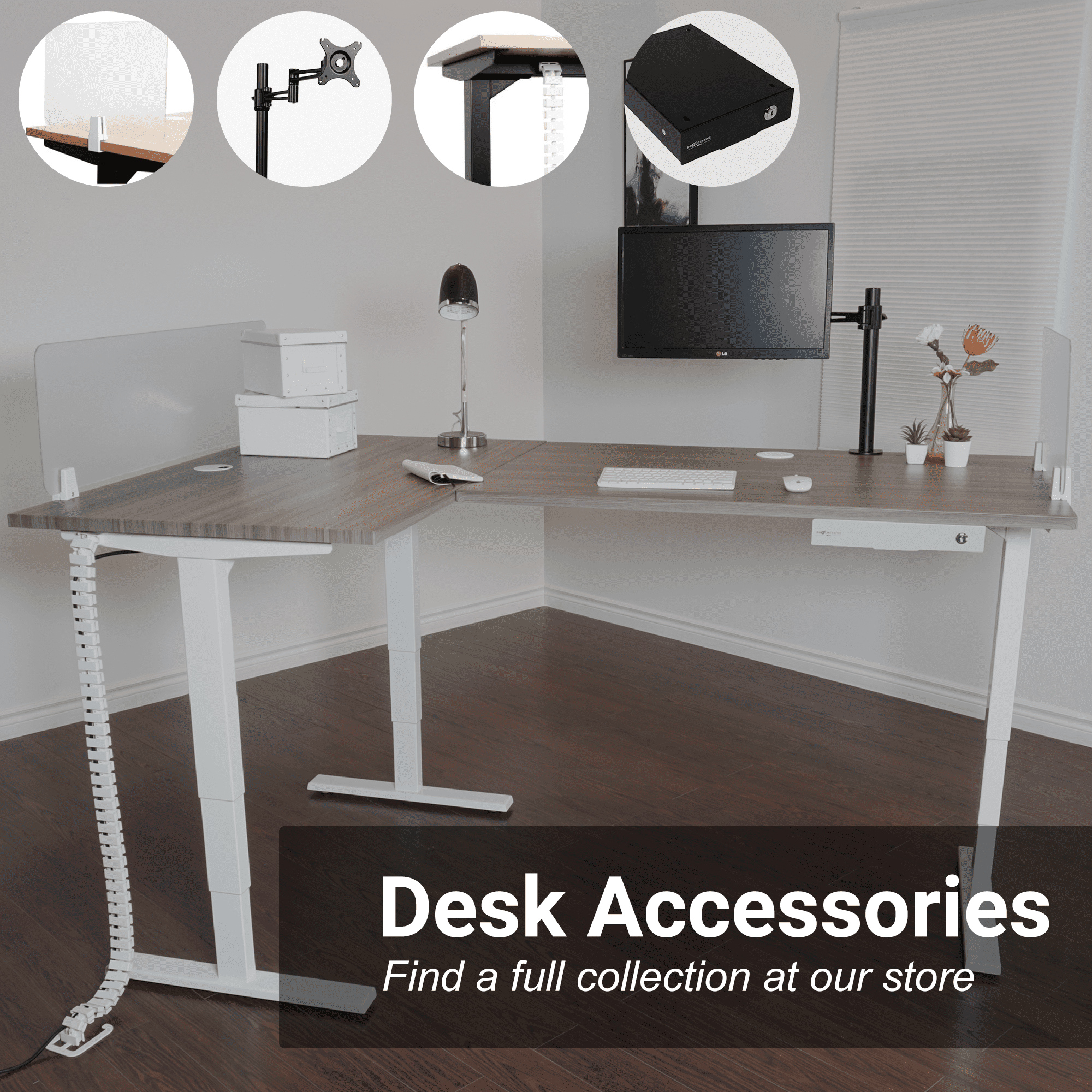 Buy PROGRESSIVE DESK Electric Standing Corner Ryzer Desk, Adjustable ...