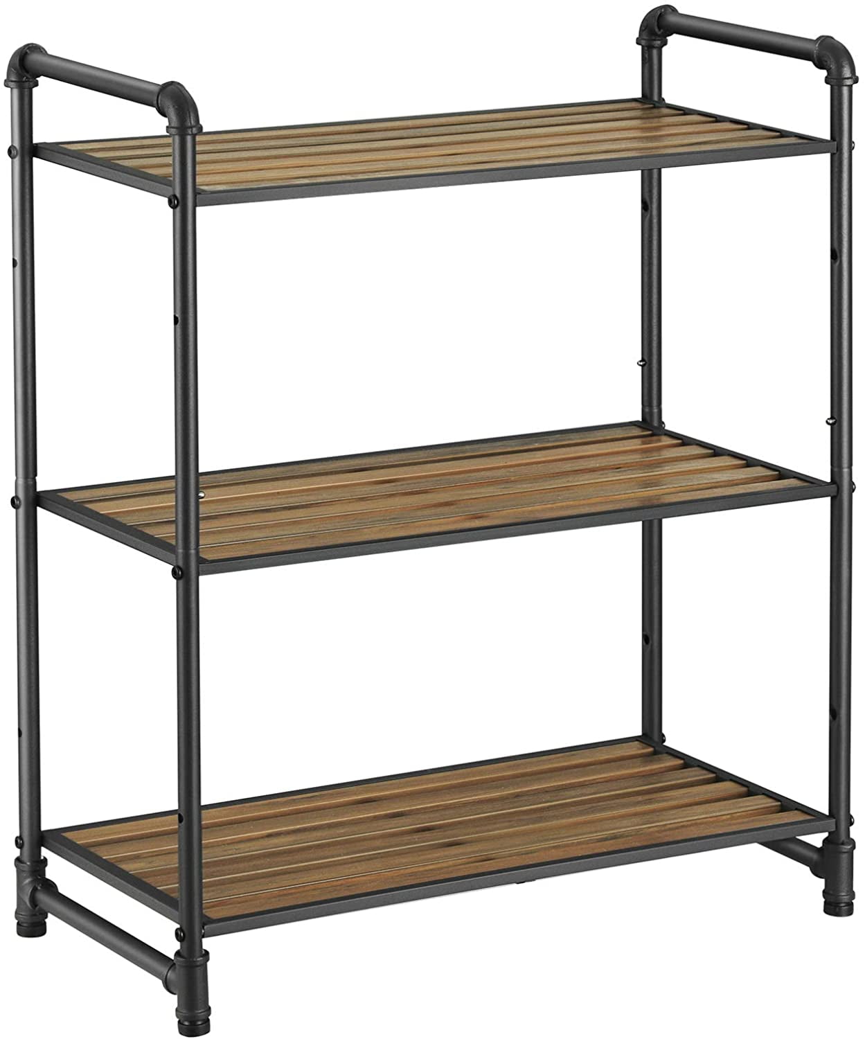 3-Tier Storage Rack, Customizable Bathroom Kitchen Shelf, Industrial ...