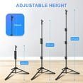 Genreen Tripod Mic Stand Adjustable Universal Floor ,Black Microphones ...