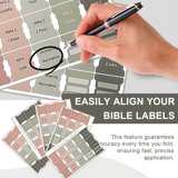 Pohot 5 Sheet Self-adhesive Paper Tabs Easy Read Bible Book Tabs Large ...