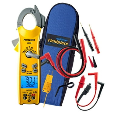 Fieldpiece SC640 Loaded Clamp Meter with Dual Display, True RMS, Inrush ...