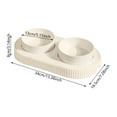 USB Ceramic Heated Pet Double Bowl for Cats and Dogs Constant ...