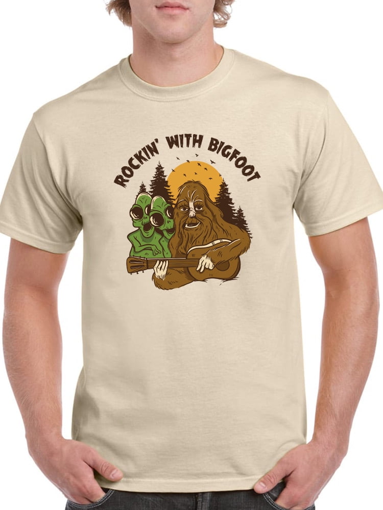 Rockin' With Bigfoot T-Shirt Men -Smartprints Designs, Male Small - Walmart.com