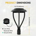 150W Led Post Top Light with Photocell Sensor Circular Area Lights ...