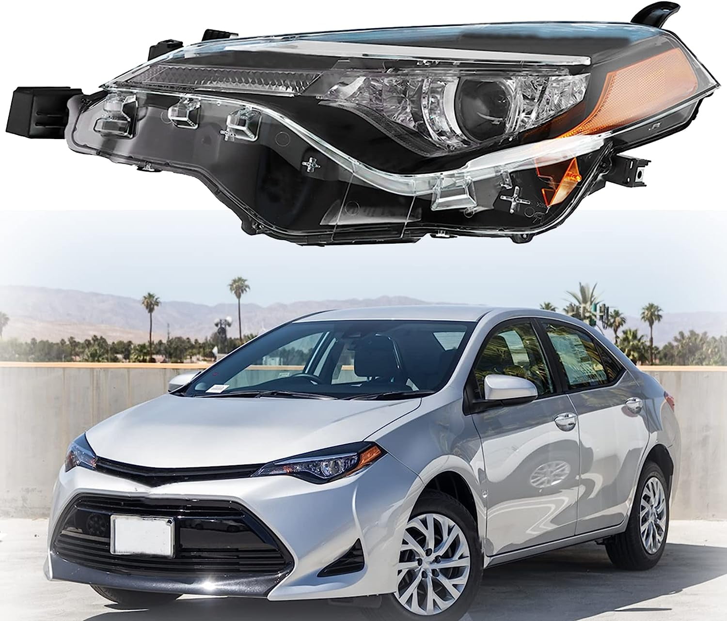 PET-U TO2502249 Driver Headlight Left Side Headlamp Assembly ...