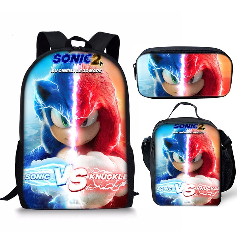 Click here for Sonic Backpack  Sonic Student Schoolbag Three-Piec... prices