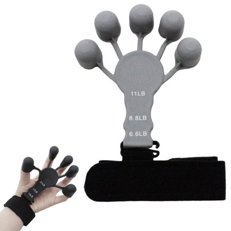 1 Pair 5-finger Silicone Hand Strength Trainer Finger Extensor Hand ...