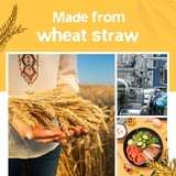 HUIZHI 32-Piece Wheat Straw Dinnerware Set for 8, Eco-Friendly ...