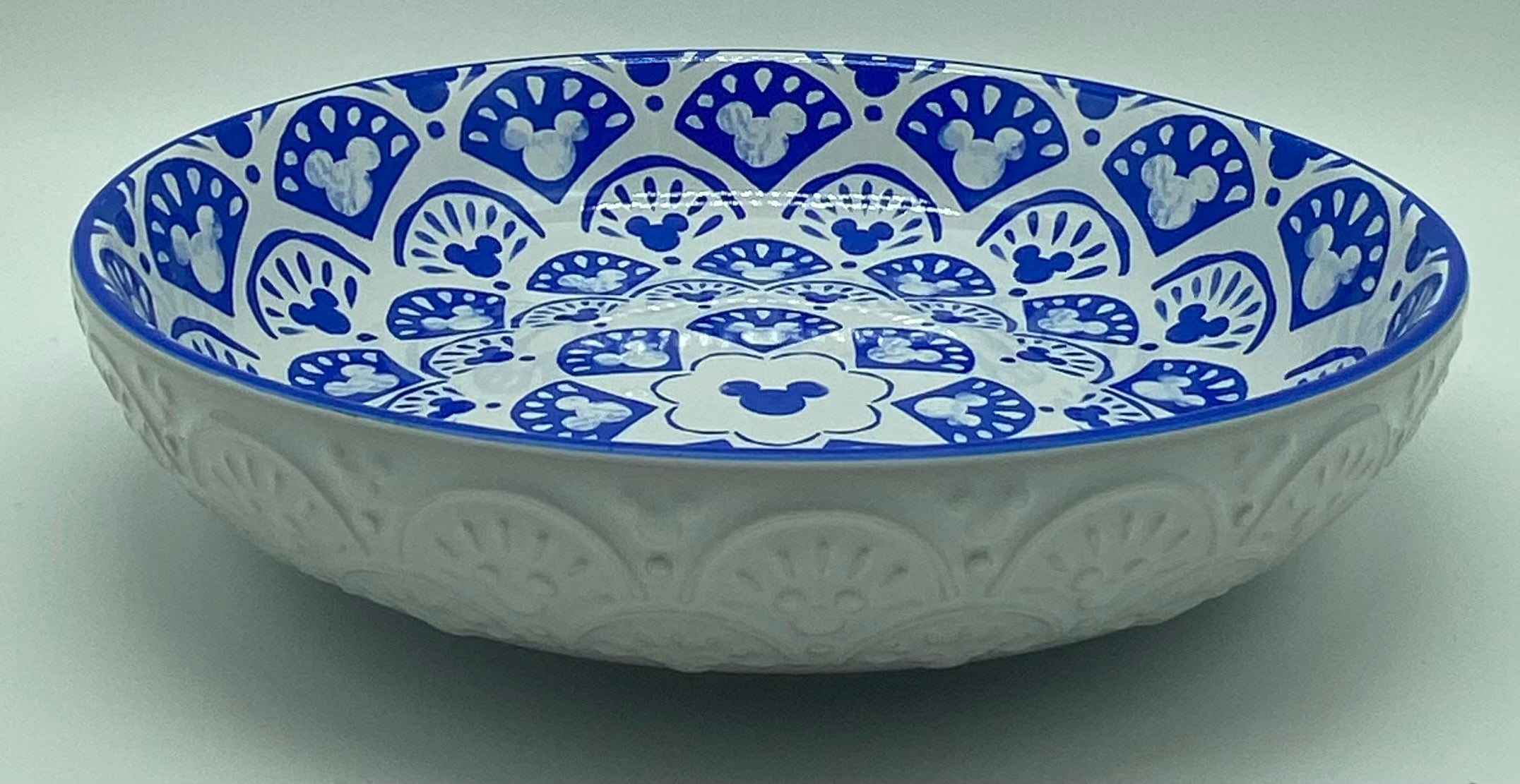 Disney Parks Homestead Mickey Icons 34oz Blue Dinner Dish - Safe for ...