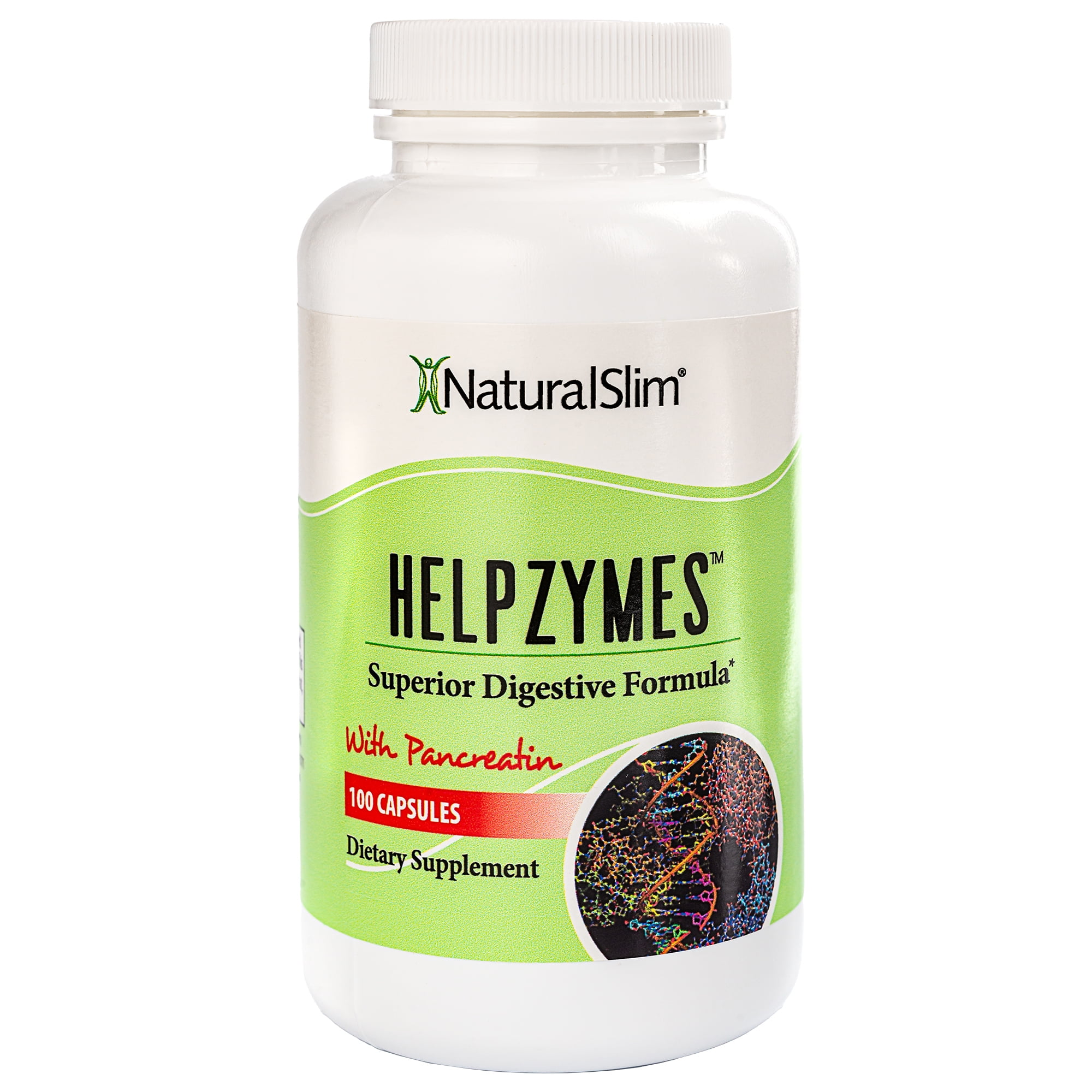 NaturalSlim Helpzymes w/ HLC Acid & Pancreatin - Digestive Enzymes 100 ...