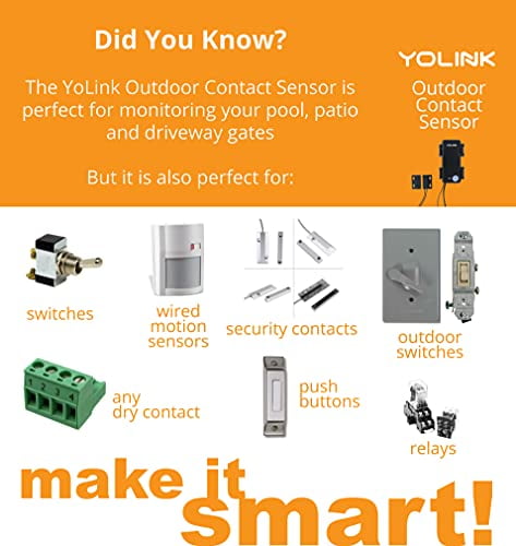 Buy YoLink Outdoor Contact Sensor, 1/4 Mile Worlds Longest Range Smart ...