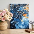 Abstract Fluid Art Canvas Wall Art for Living Room, Marble Liquid Waves ...