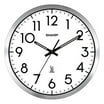 "Sharp 12"" Atomic Wall Clock, Battery Operated, Matte Black Modern ...