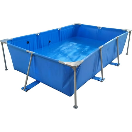 Above Ground Pool Rectangular Blue Portable Bracket Swimming Pool 118 ...