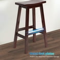 NiamVelo Set of 2 Solid Wood Seat Bar Stools, 24-Inch Height Kitchen ...