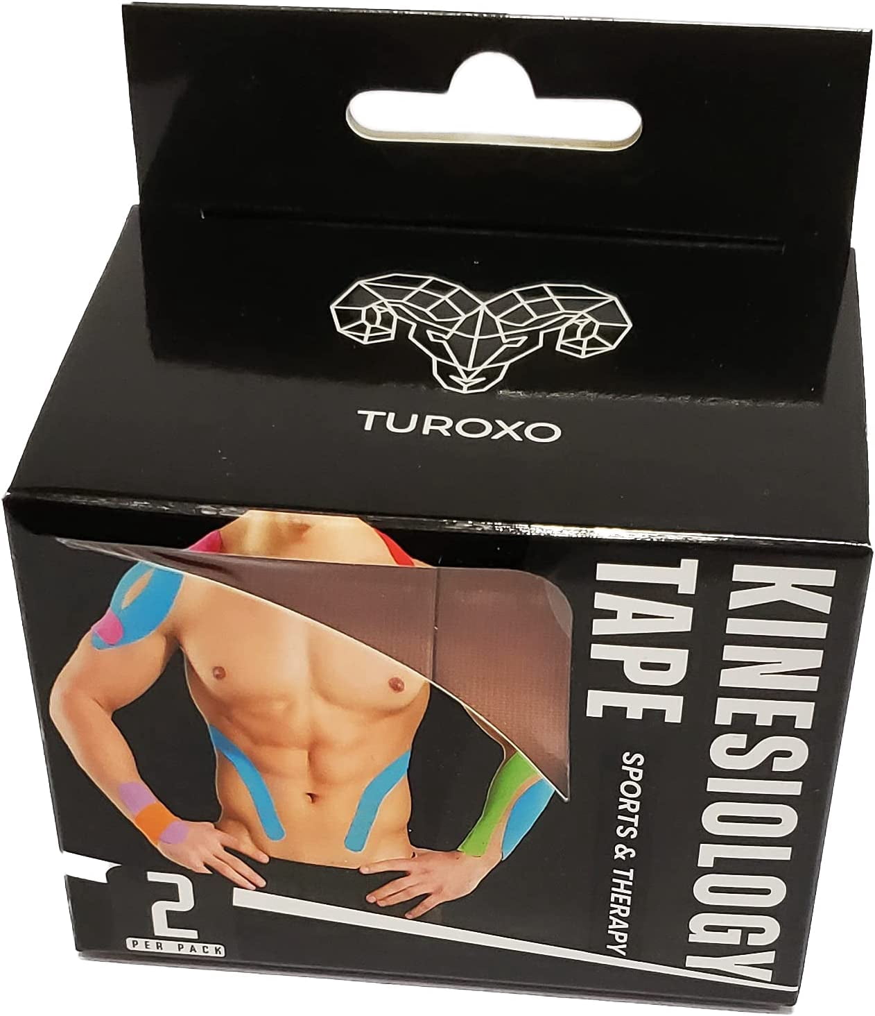 Kinesiology Tape 2" x 16' (Two Precut Rolls) for Sports and Therapy ...