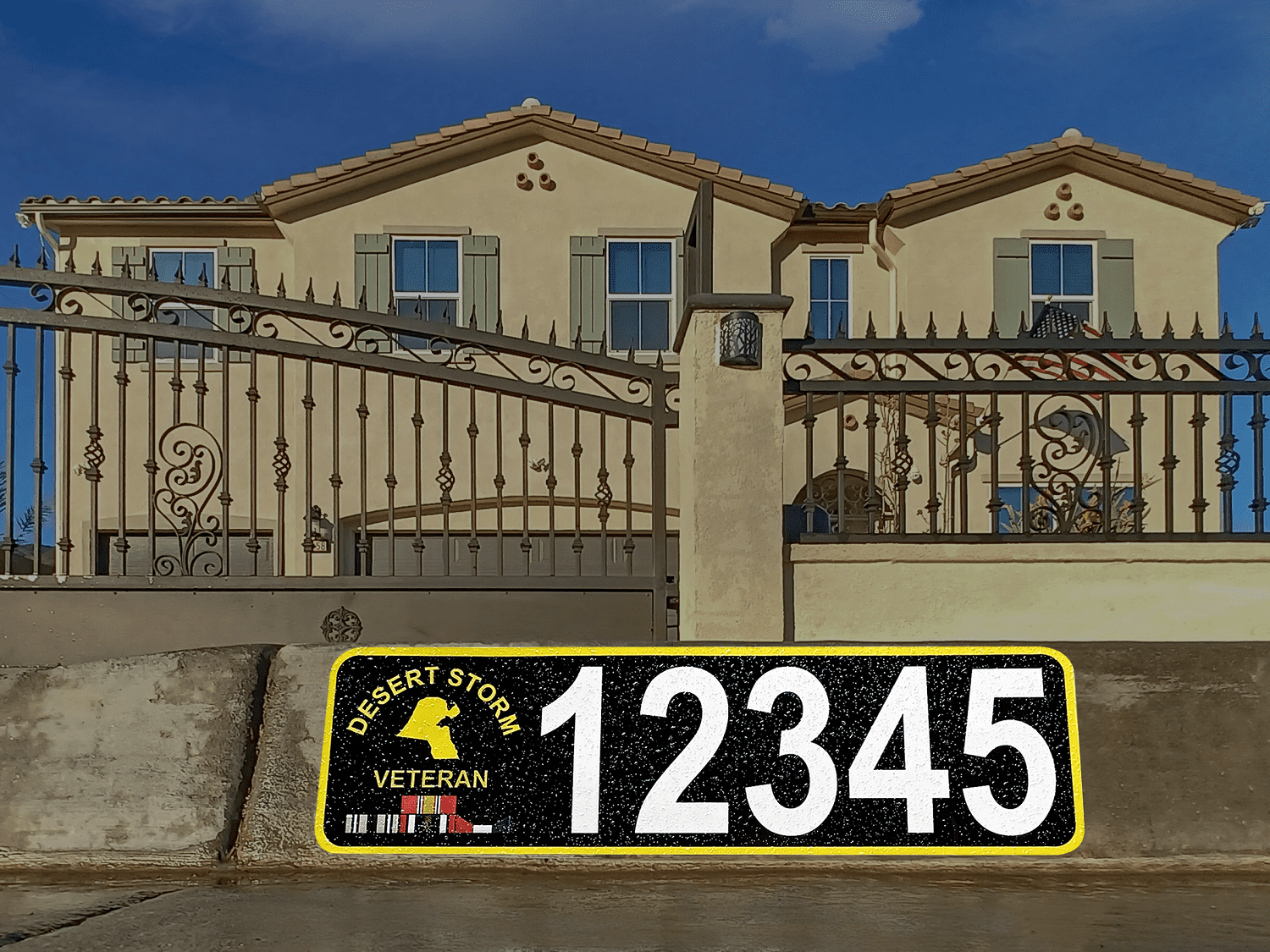 Military Curb Sticker, Reflective Aluminum Personalized Curb Address ...