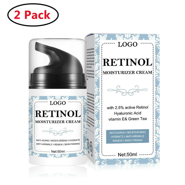2 Pack Premium Retinol Cream, Anti-Aging Moisturizer Cream 2.5% for ...