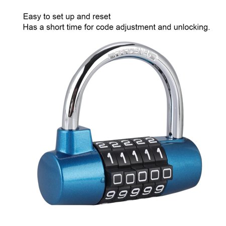 Greensen 5 Digit Code Lock Padlock U-shaped Suitcase Door Combination ...
