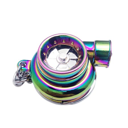 Baiwo Keychain LED Light Turbo-Shape Rotating Turbocharger Keychain ...