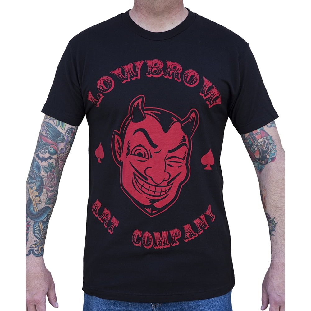 Men's Lowbrow Art Red Devil T-Shirt Black - Walmart.com