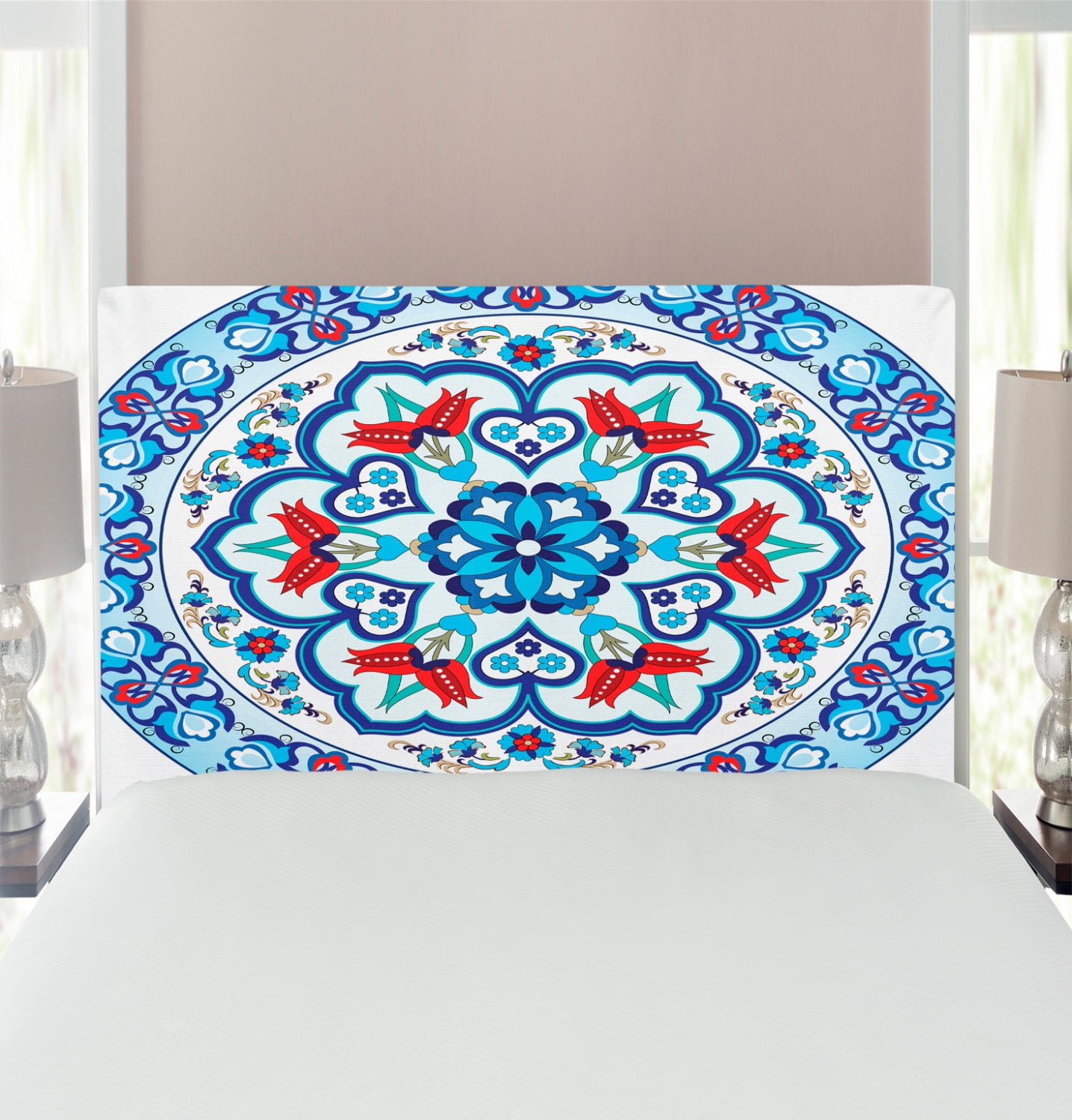 Antique Headboard, Ottoman Turkish Style Art with Tulip Period Ceramic ...