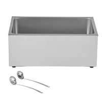 KFFKFF Electric Soup Warmer with Dual 6.34QT Pots & Three 1/3 Pans ...