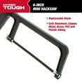 Hyper Tough 6-Inch Mini Hacksaw, Handsaw with Adjustable 24 Tooth Per ...