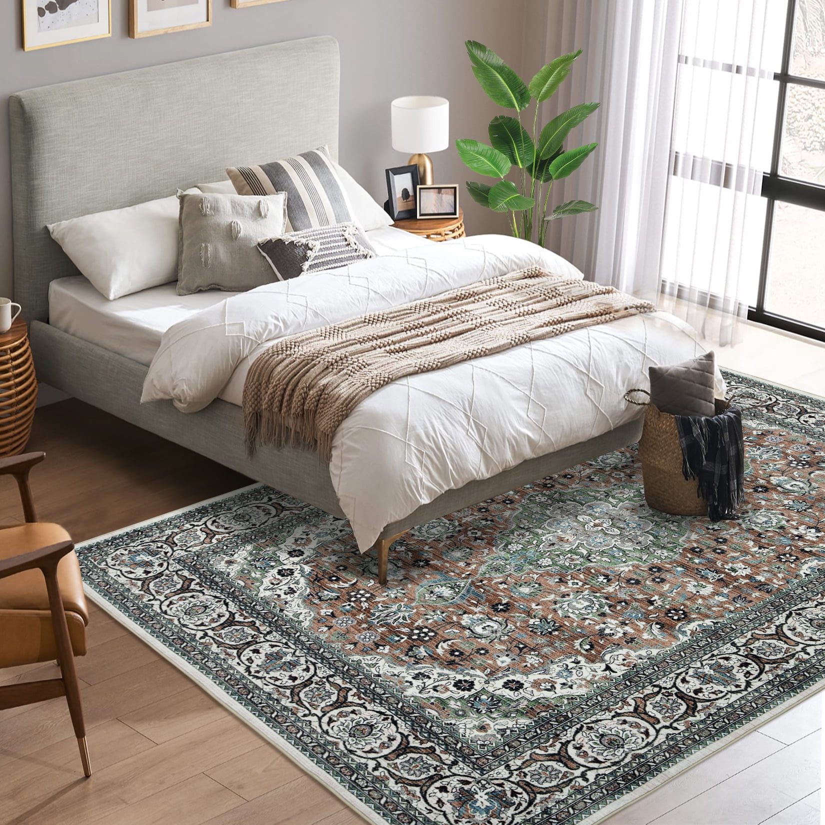 Click here for Homerry Foldable Area Rug 6 X 9 Washable Distresse... prices