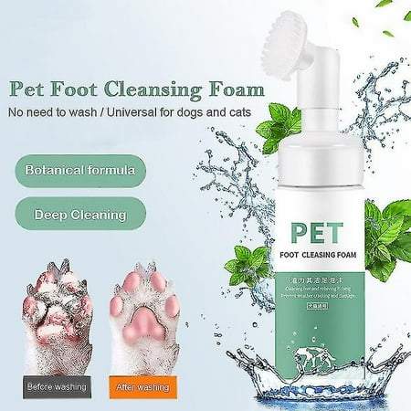 Waterless Paw Cleaning Foam Natural Plant-based No-rinse Paw Wash ...