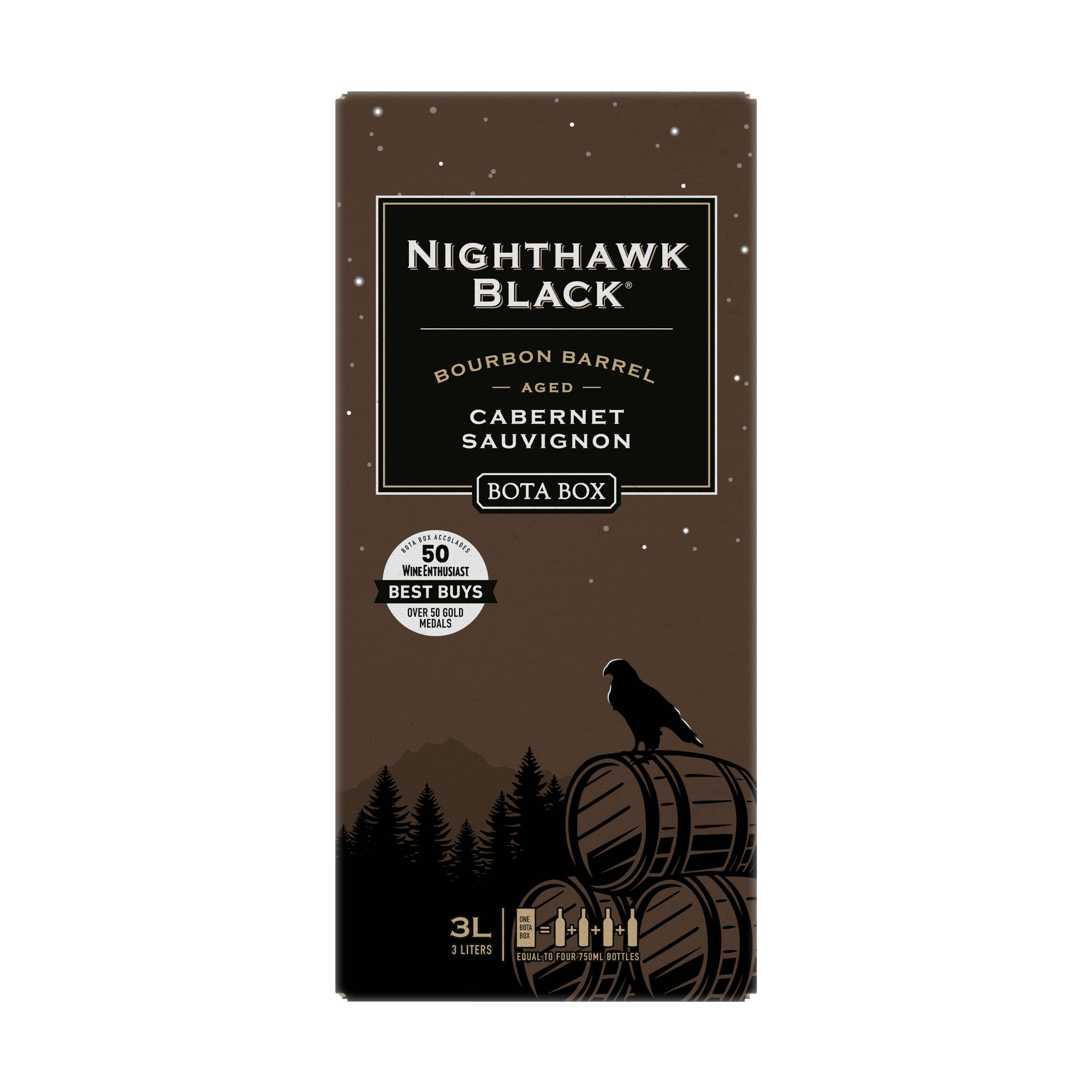 Nighthawk Black Bourbon Barrel Cabernet Sauvignon Red Wine, 3L ...