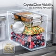 Crystal Clear Freezer Storage Bins, 2026 New 4 Pack Cleard Plastic Bins ...