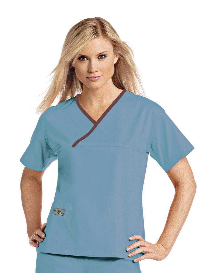 Urbane Urbane Classic Crossover Scrub Top Scrub Top - Walmart.com