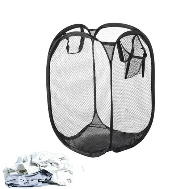 Mesh pop-up laundry basket, foldable laundry basket, with durable ...