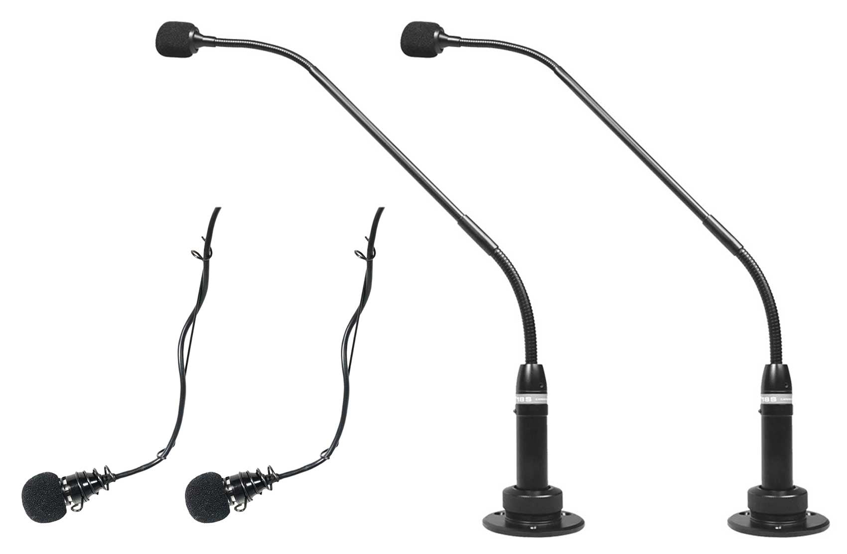 2 Peavey Black Podium Sermon Church Microphones For Minister Speeches ...