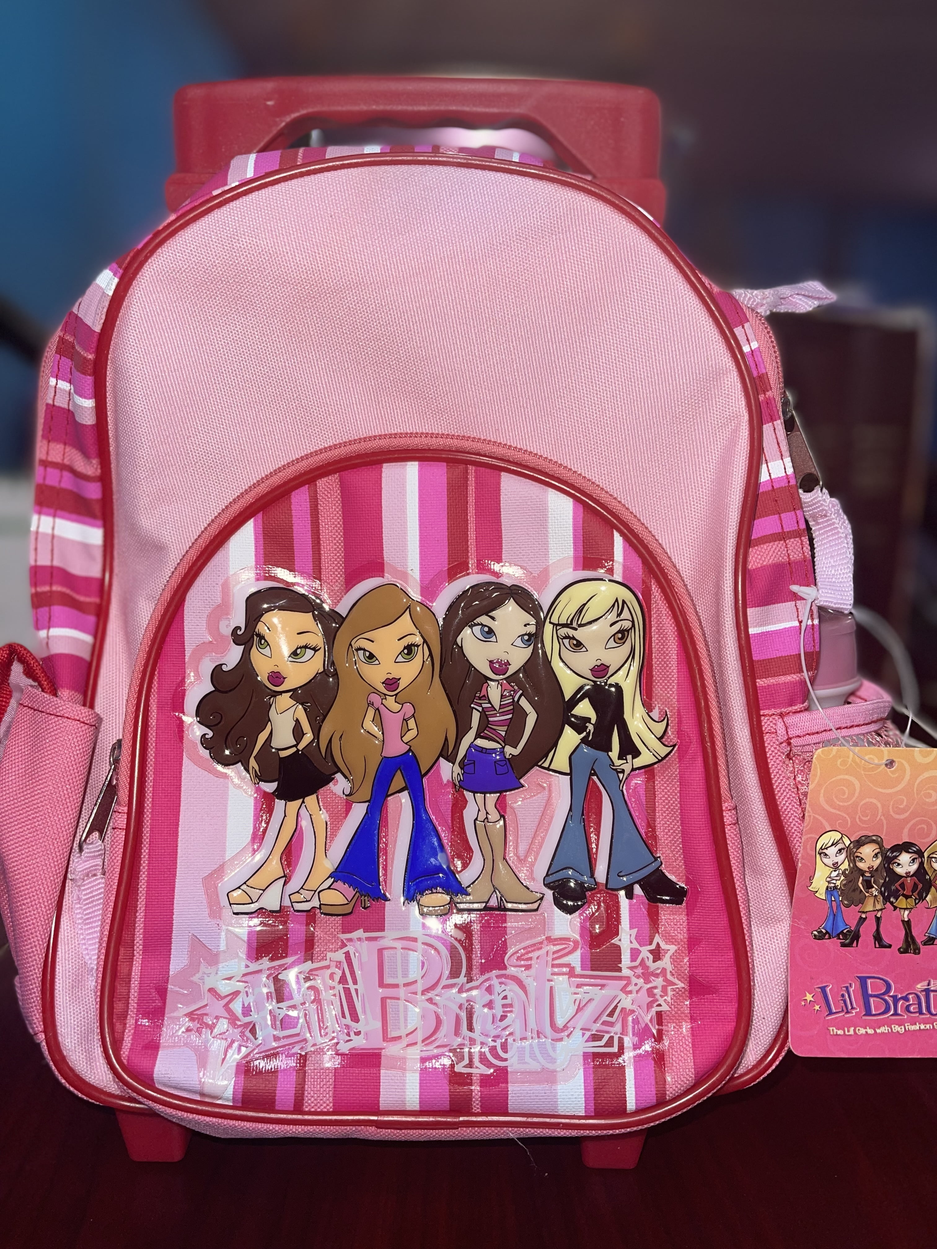 Lil Bratz - 12" Rolling Backpack pink - w/ Water Bottle - Walmart.com