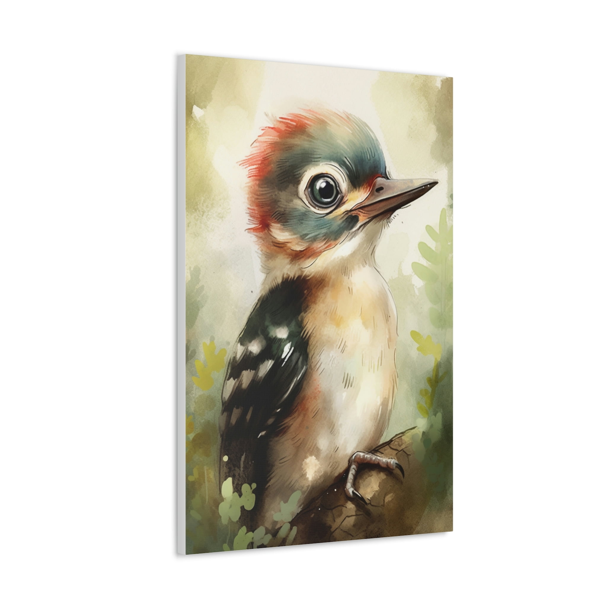 Watercolor Woodpecker Painting - Nursery Collection - Bedtime Stories ...