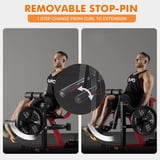 Syedee Adjustable Leg Extension Machine, 2-in-1 Seated Leg Curl ...