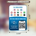 Multi Link Hub QR Code NFC Tag Networking Business Reviews 4 Pack ...