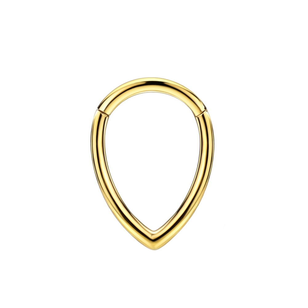 16g Surgical Steel Teardrop Septum Hoop Hinged Septum Rings for Women ...