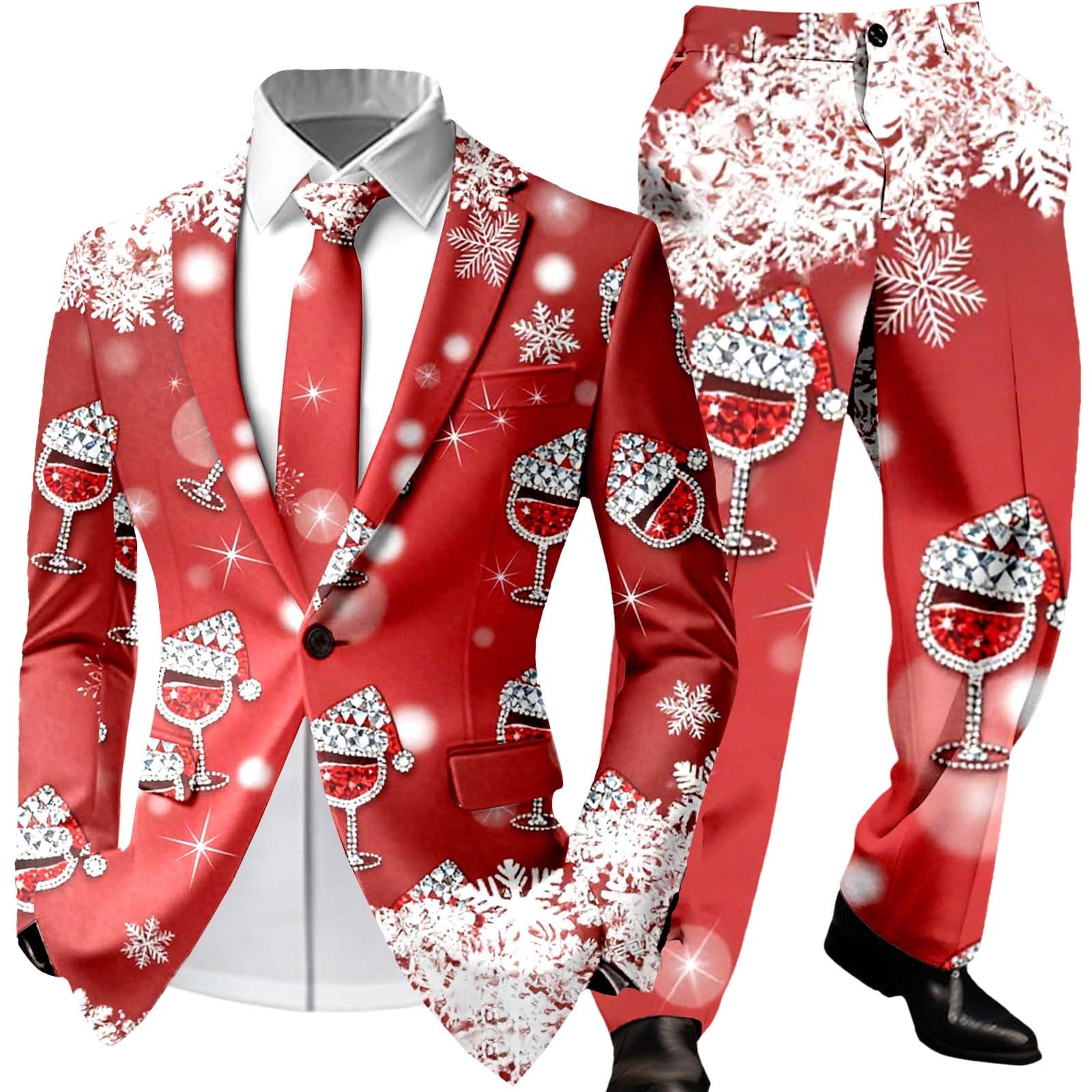 Click here for Gyexs Christmas Suits For Men Business Casual Snow... prices