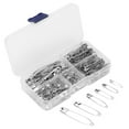 Safety Pins Small Tiny Stainless Durable Clothes Pins with 6 Different ...