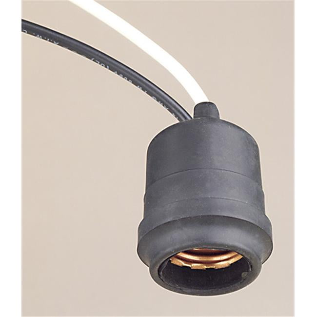 Black Rubber Outdoor Lamp Socket L20-55 - Walmart.com